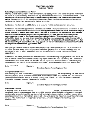 Dental Payment Plan Agreement Template