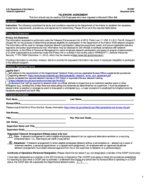 Telework Agreement Template