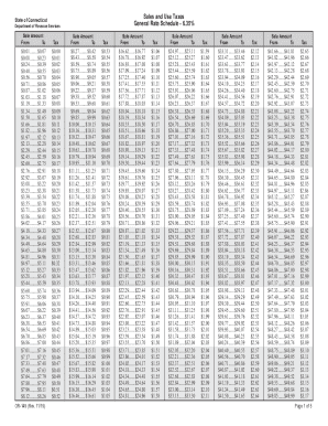 8 75 Sales Tax Chart Printable