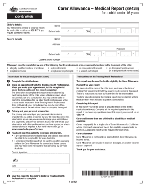 Centrelink Medical Certificate Template