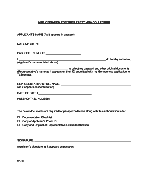 Third Party Authorization Letter Template - Infoupdate.org