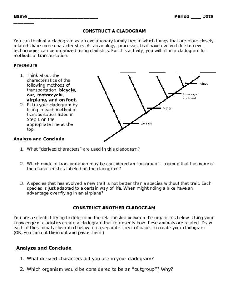 Cladogram Worksheet Answers Complete With Ease AirSlate SignNow Cladogram Worksheet Answers Complete With Ease AirSlate SignNow