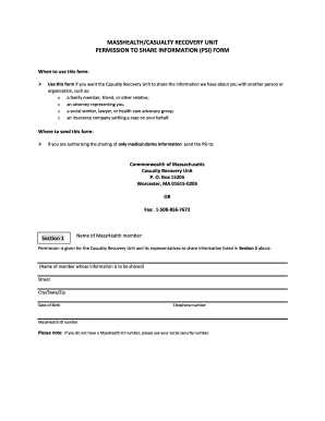 Masshealth casualty recovery unit - Fill Out and Sign Printable PDF ...