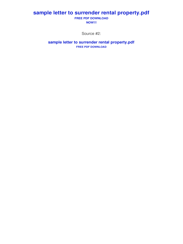 Surrender Letter Format In Word Fill Out And Sign Printable PDF Surrender Letter Format In Word Fill Out And Sign Printable PDF