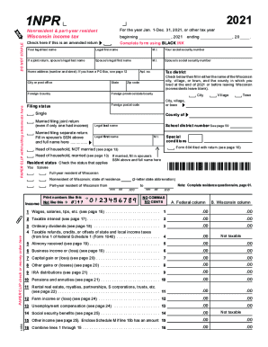 Wisconsin Form 1npr 2023 - Printable Forms Free Online