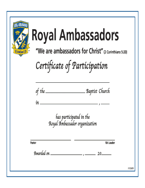 Royal ambassador certificate - Fill Out and Sign Printable PDF Template ...