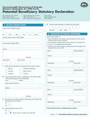 Mlc statutory form - Fill Out and Sign Printable PDF Template | SignNow