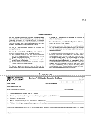 2023 Ohio It4 Form - Printable Forms Free Online