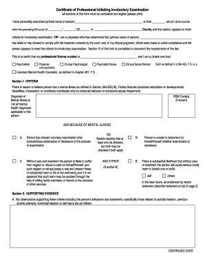 Florida baker act form printable - Fill Out and Sign Printable PDF ...