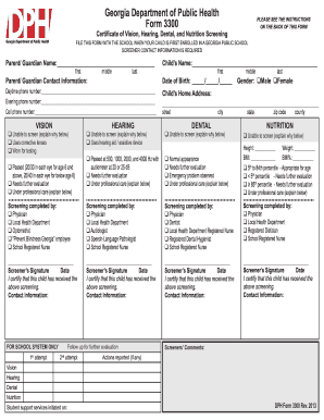 immunization certificate form 3231