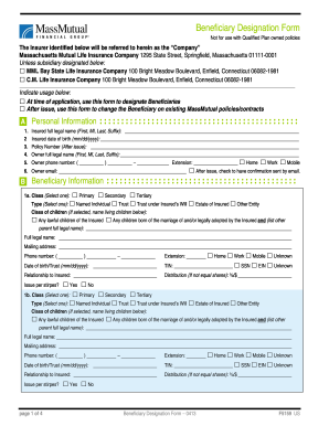 Beneficiary Designation Form Sample