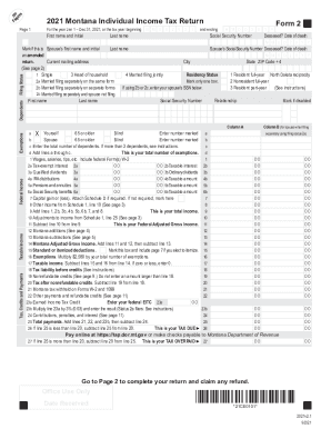 Montana Tax Form 2023 - Printable Forms Free Online