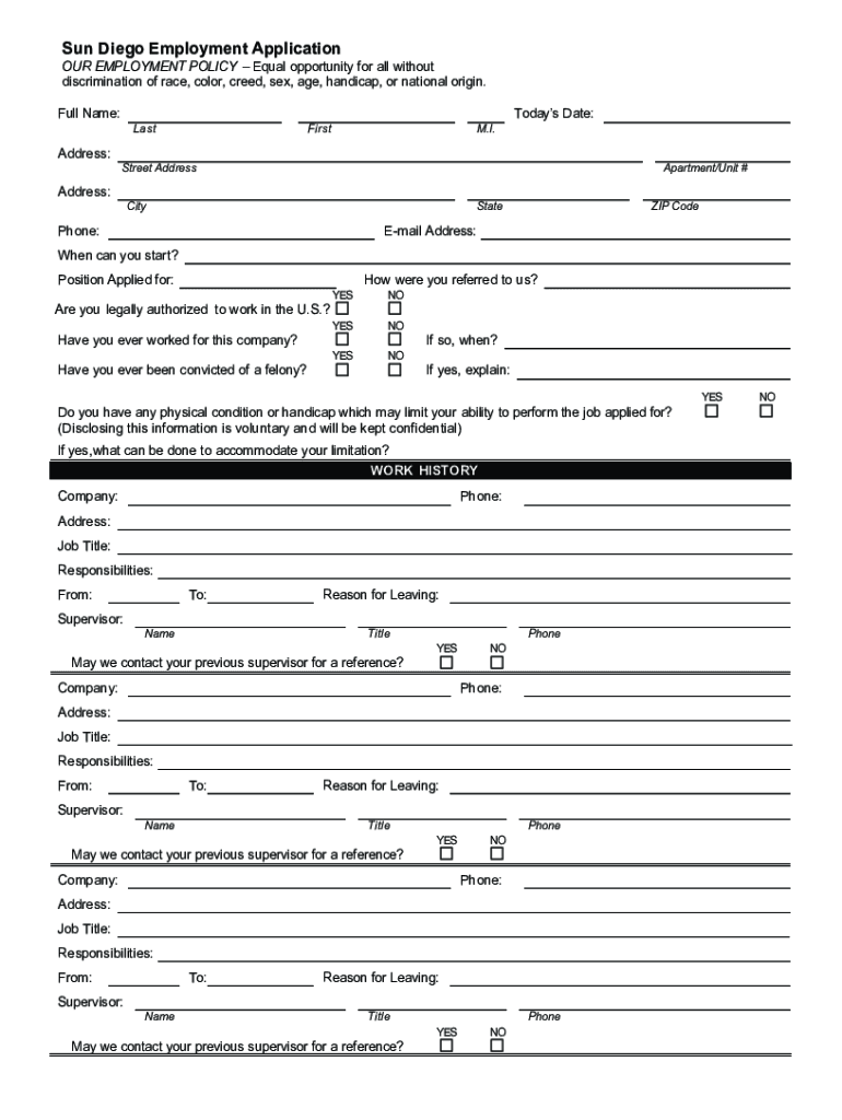 California Employment Application 2022-2025 Form - Fill Out and Sign ...