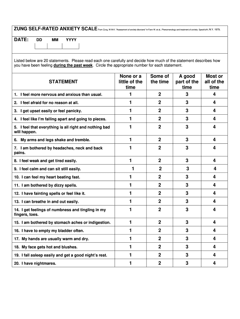 Anxiety Scale 1 10 PDF Complete With Ease AirSlate SignNow