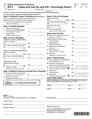 Illinois sales tax st 1 form - Fill Out and Sign Printable PDF Template ...