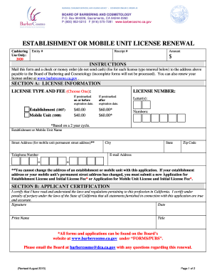 Barbercosmo ca establishment license - Fill Out and Sign Printable PDF ...