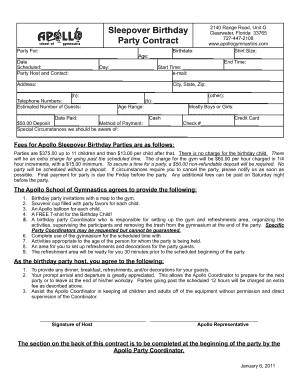 Birthday Contract Agreement - Fill Out and Sign Printable PDF Template ...