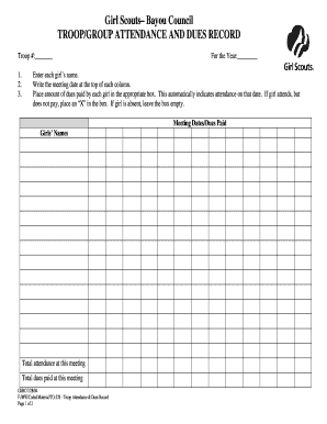 Girl Scout Sign Up Form Girl Scout Health History Form: Fill Out